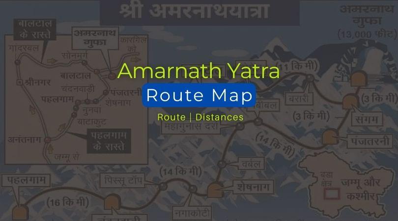 Amarnath Yatra Route Map Map Political Map Route Map
